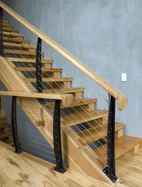 Stair Cable Railing - Modern - Staircase - Las Vegas - by Ultra-tec ...
