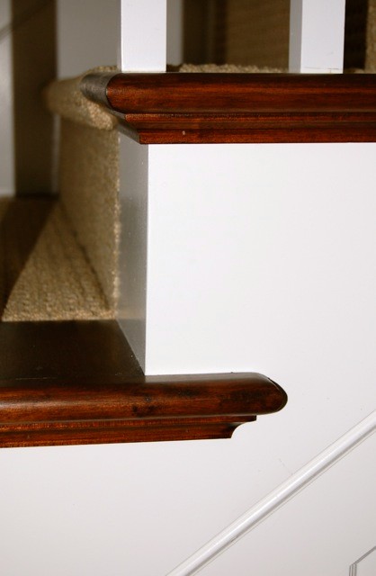Stair Detail - False, open tread-ends - Traditional - Staircase - San ...
