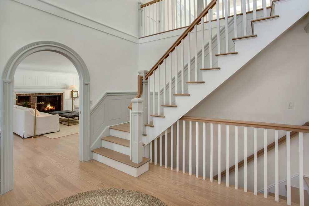 Stair Hall - Next Level Ranch - Transitional - Staircase - New York ...