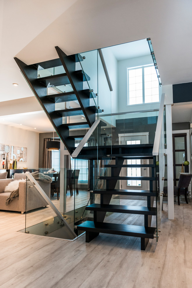 Stair Replacement Project - Contemporary - Staircase - Other - by AMD ...