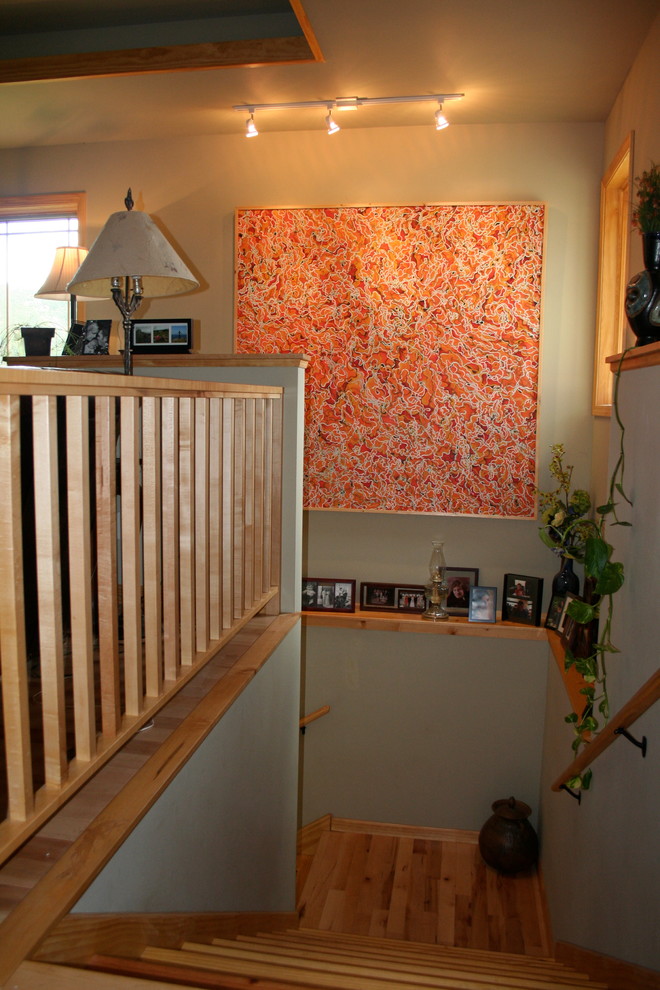 Stair to lower level walkout - Contemporary - Staircase - Other - by ...