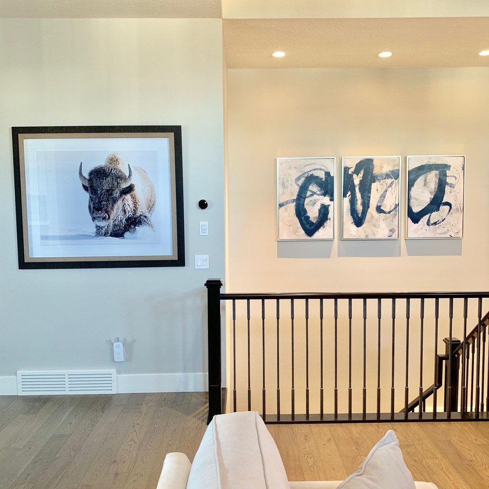 Staircase, Interior Design Calgary - Transitional - Staircase - Calgary ...