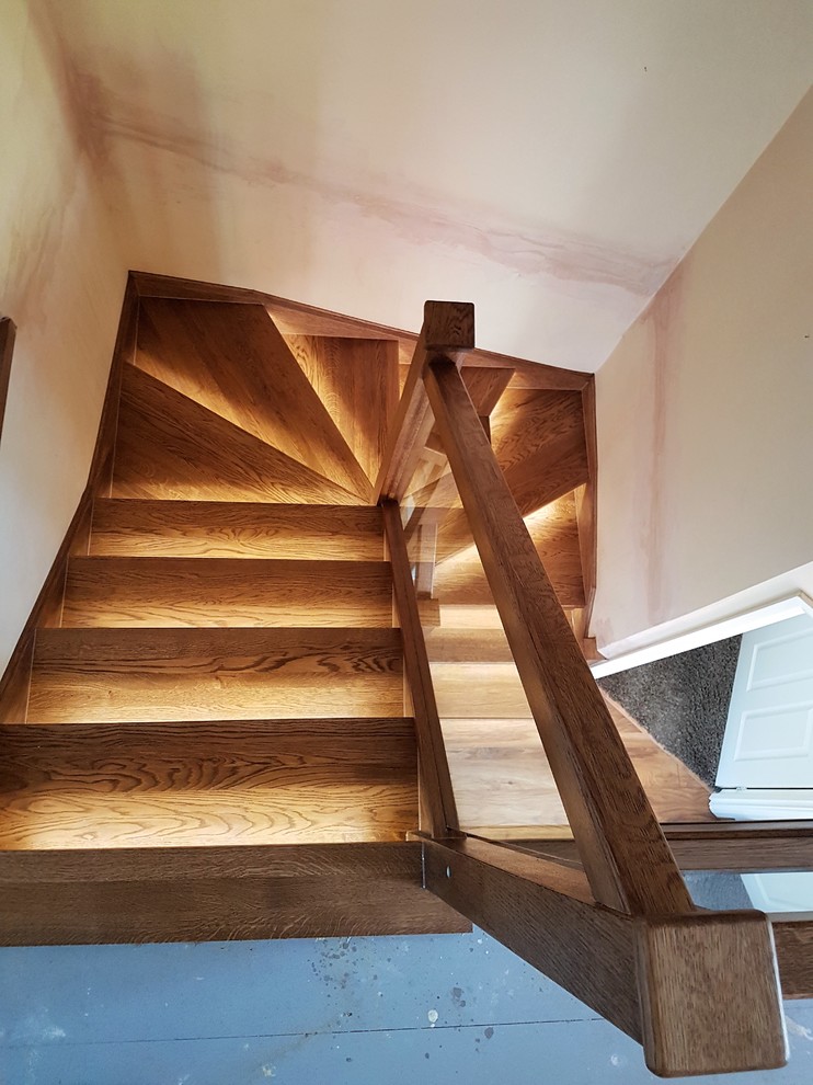 Staircase Renovation Embedded Glass Banister Staircase Other By Fiximer Houzz