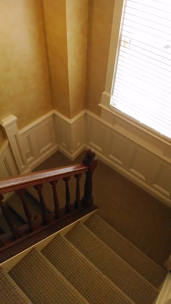 Staircase using reclaimed wood railing. - Traditional - Staircase - New ...