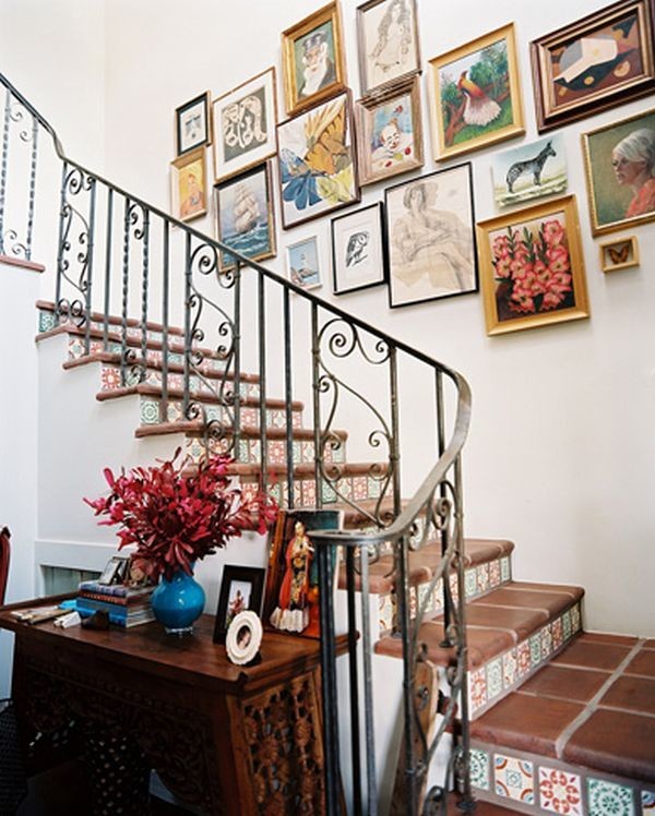 staircase wall decorating ideas - Traditional - Staircase - Other - by ...
