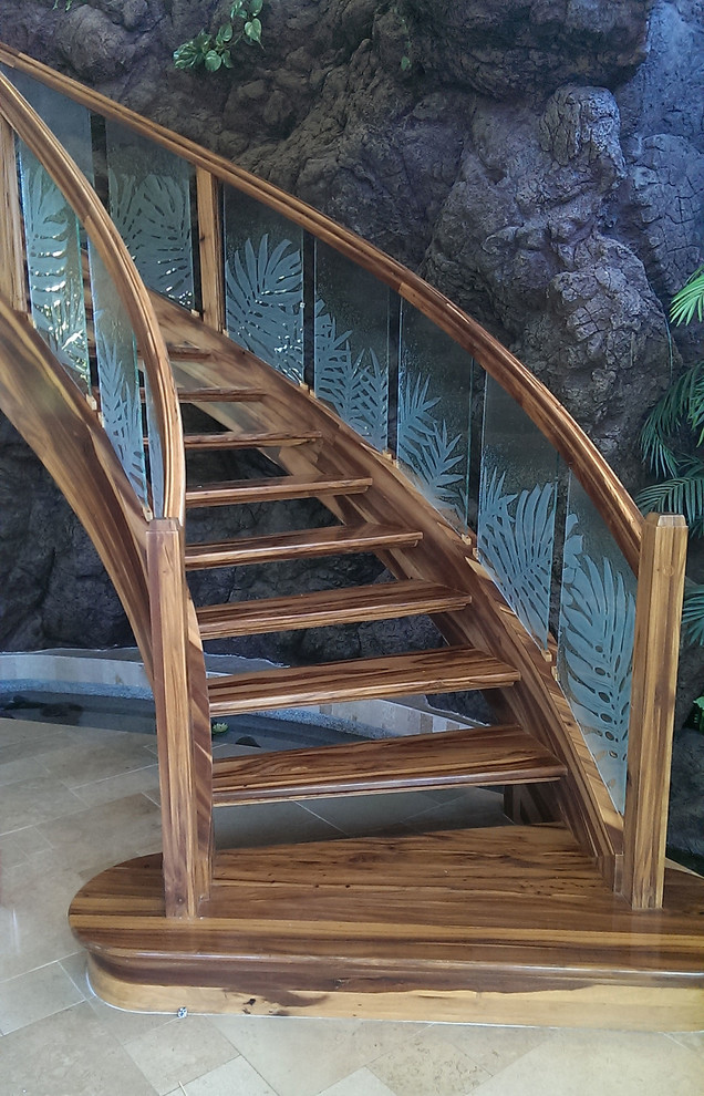 staircase - Tropical - Staircase - Hawaii - by wm grix art glass | Houzz