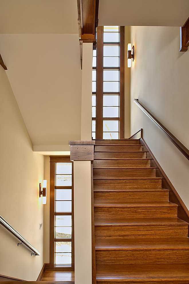 stairs with walls of windows - Transitional - Staircase - Atlanta - by ...