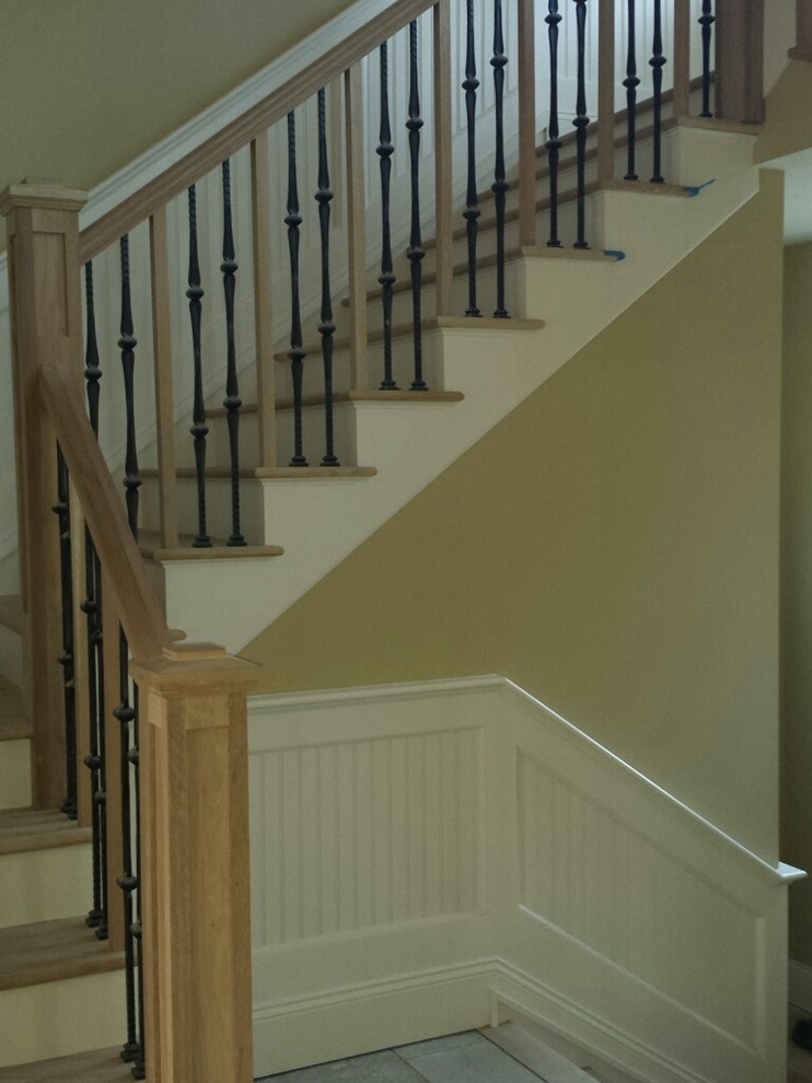 Stairway Wainscoting & Painting - Traditional - Staircase - New York ...