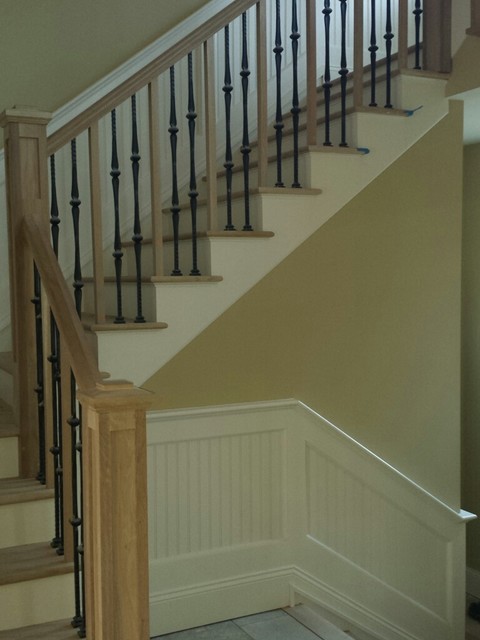 Stairway Wainscoting & Painting - Traditional - Staircase - New York ...