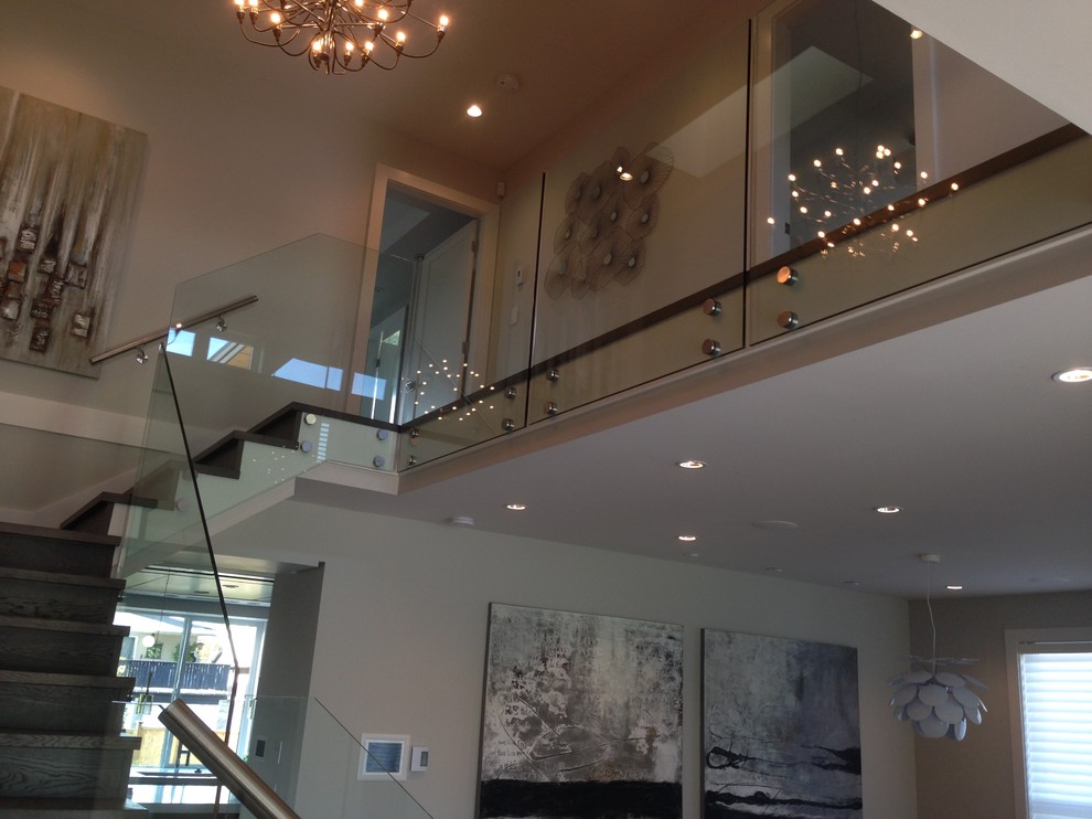 Stand Off System Frameless Railing Glass - Contemporary - Staircase ...