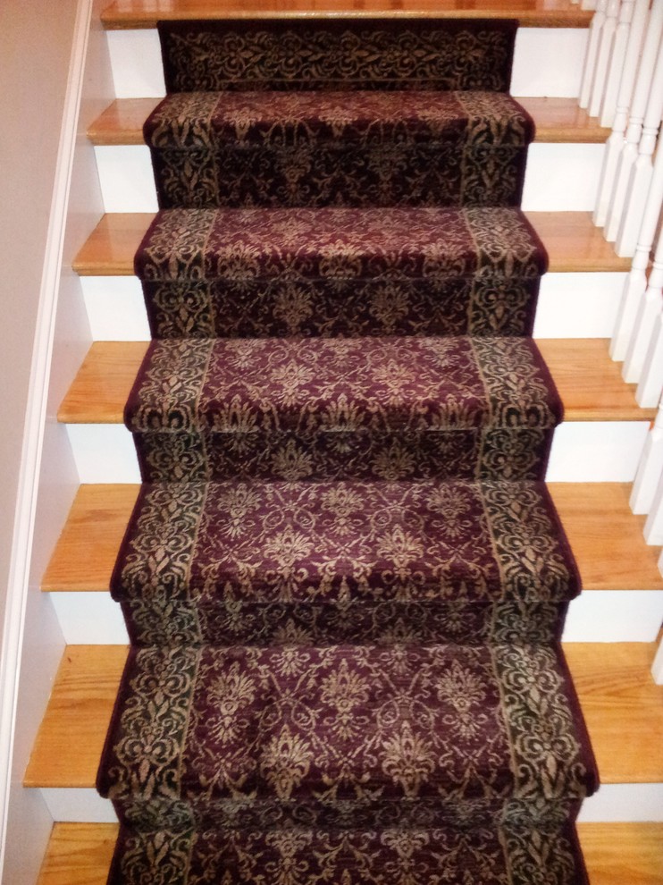 Stanton Alexander Red StairRunner - Traditional - Staircase - Boston ...
