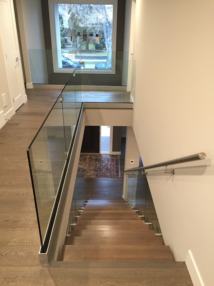 Steel Center Stringer - Contemporary - Staircase - Calgary - by ...