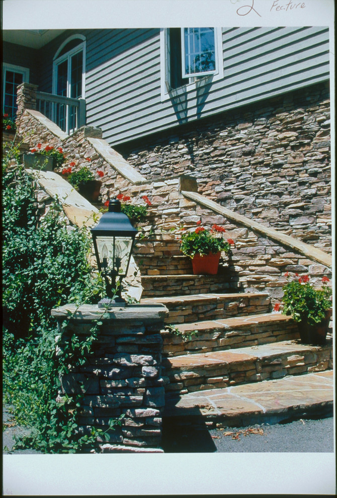 Stone Veneer - Traditional - Staircase - Charlotte - by Centurion Stone ...