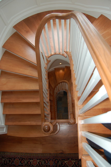 Straight to Radius Stair - Traditional - Staircase - Boston - by ...