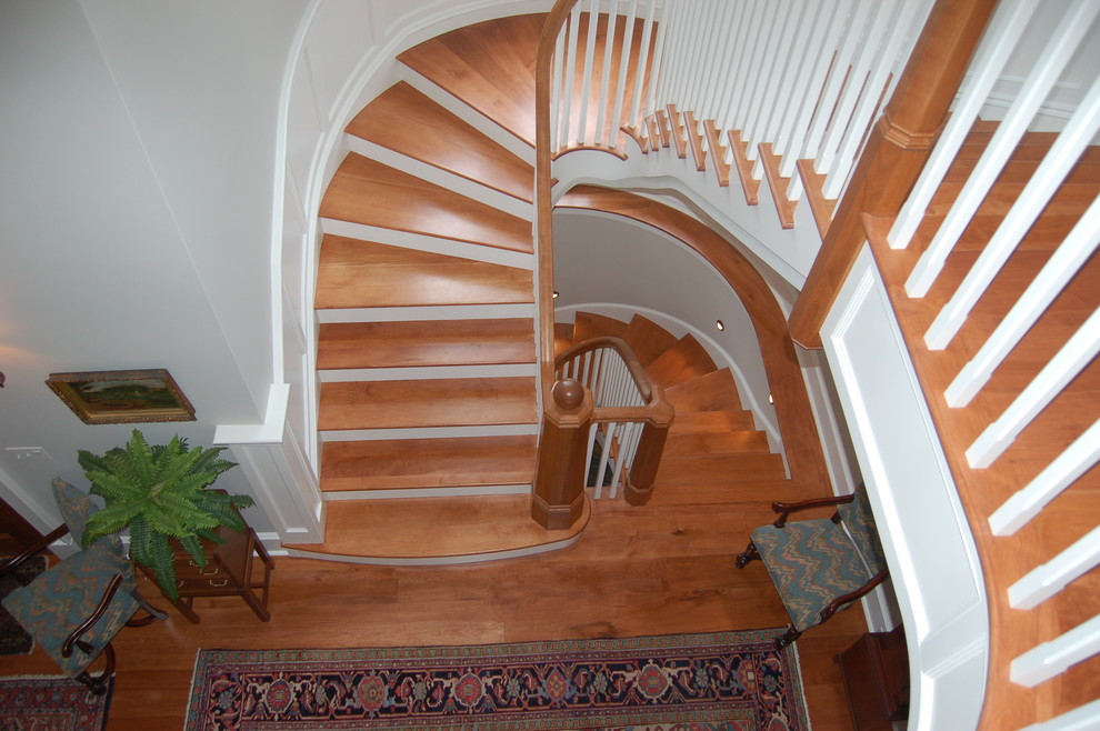 Straight to Radius Stair - Traditional - Staircase - Boston - by ...
