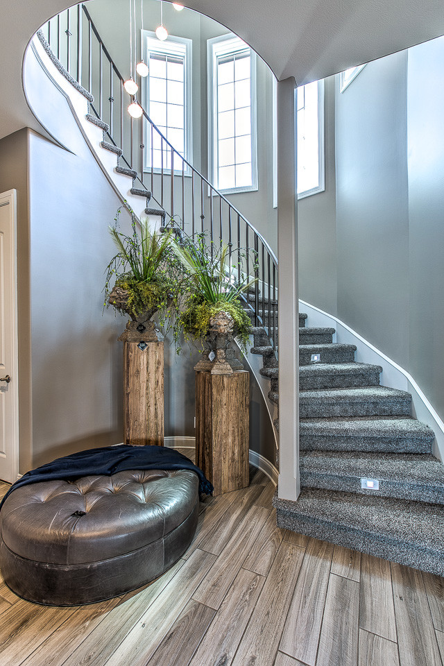 Street of Dreams - Lake Home New Build - Transitional - Staircase ...