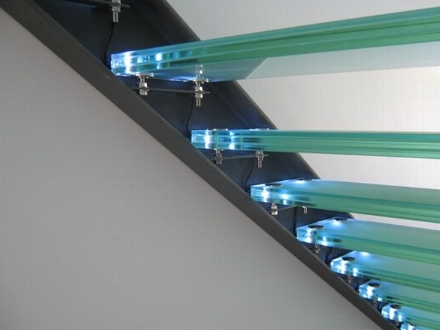 Structural Glass - Modern - Staircase - New York - by ATM Mirror and ...