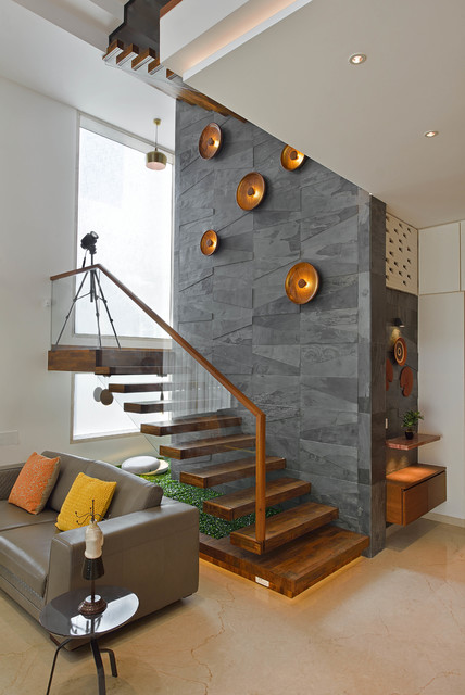 Surat Designritmo Contemporary Staircase Mumbai By Shubham
