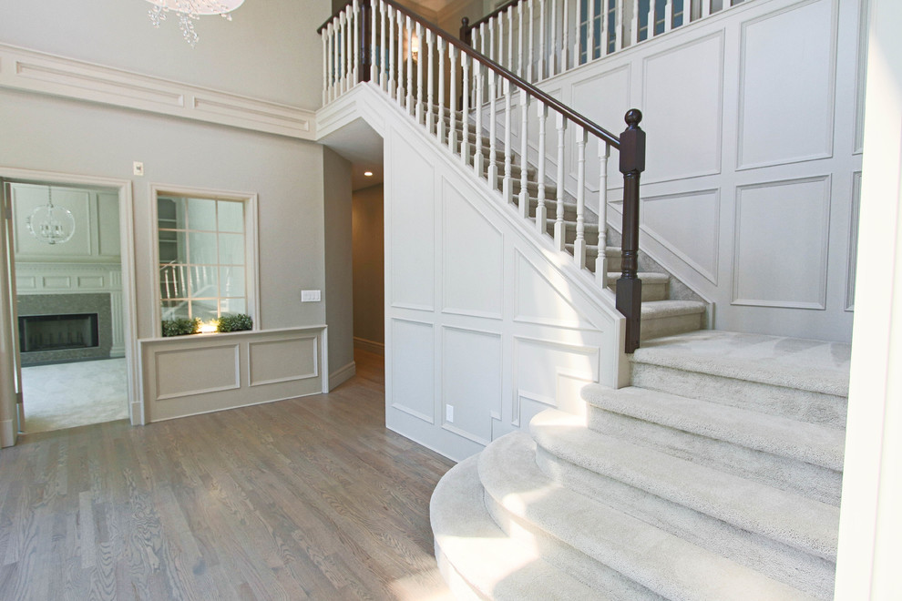 Sweeping Staircase - Traditional - Staircase - Calgary - by Creative ...
