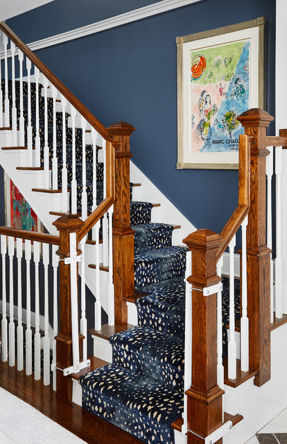 Textile, Lighting & Art Transformation - Eclectic - Staircase - Chicago ...