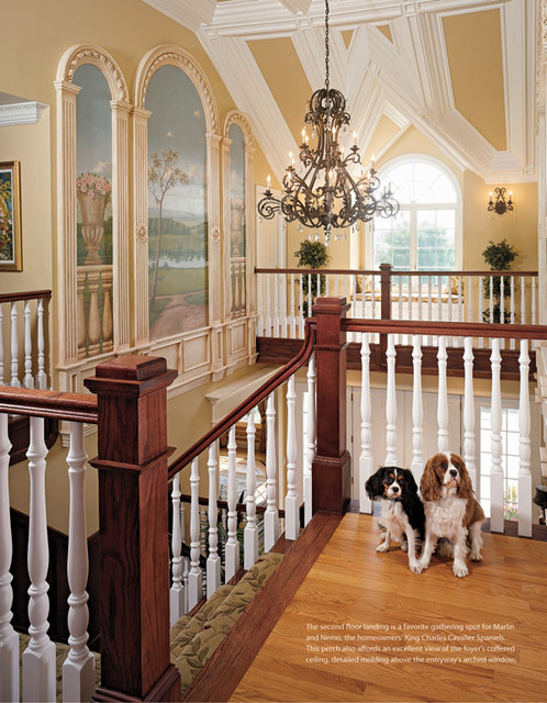 Three Panel Mural In Colts Neck Foyer seen in Design NJ - Traditional ...