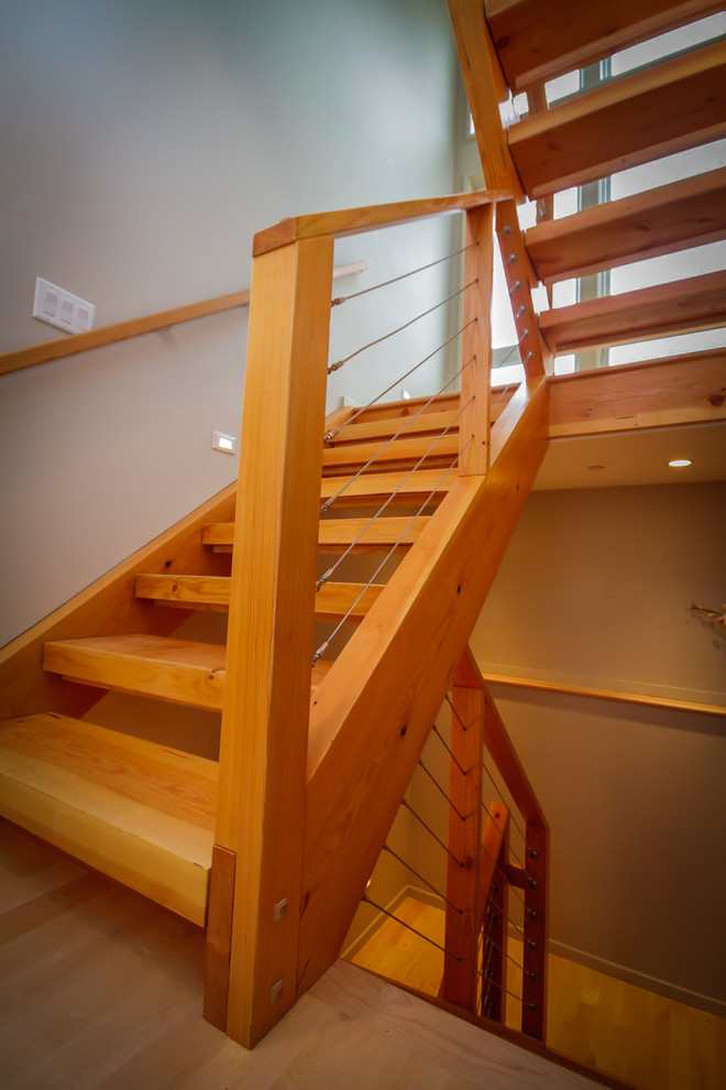 timber stairs - Contemporary - Staircase - Seattle - by User | Houzz