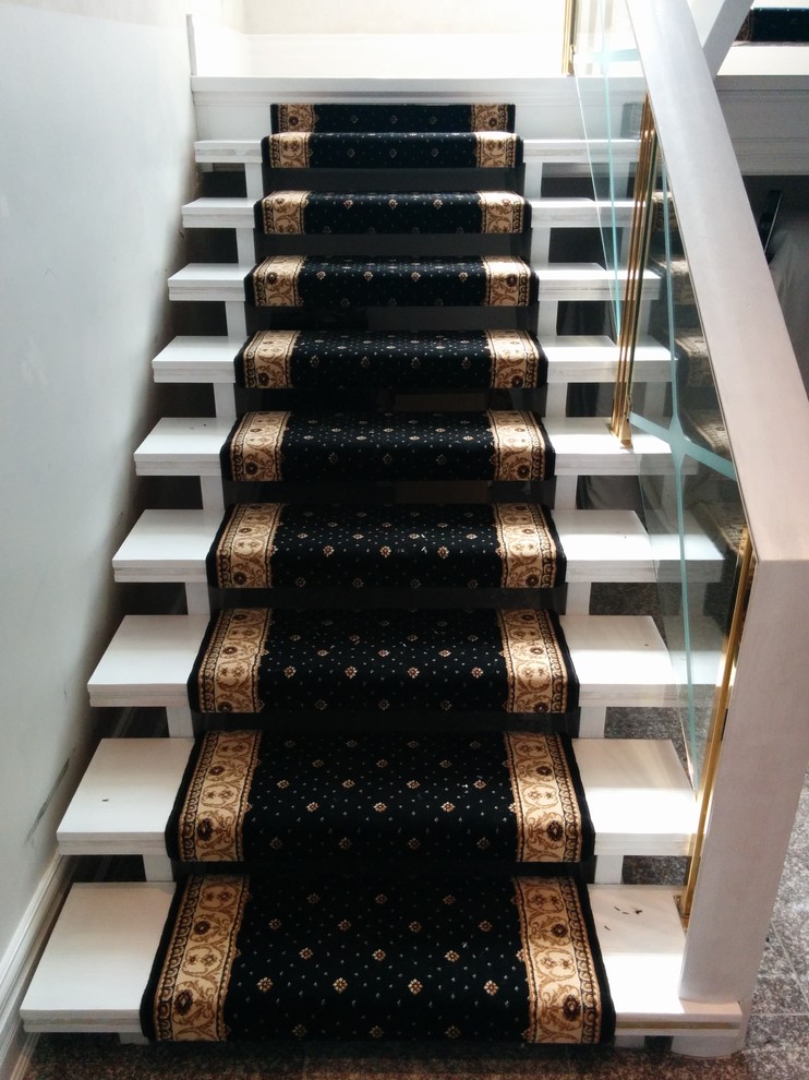 Black Stair Runner - Transitional - Staircase - Toronto - by FLOORIANS ...