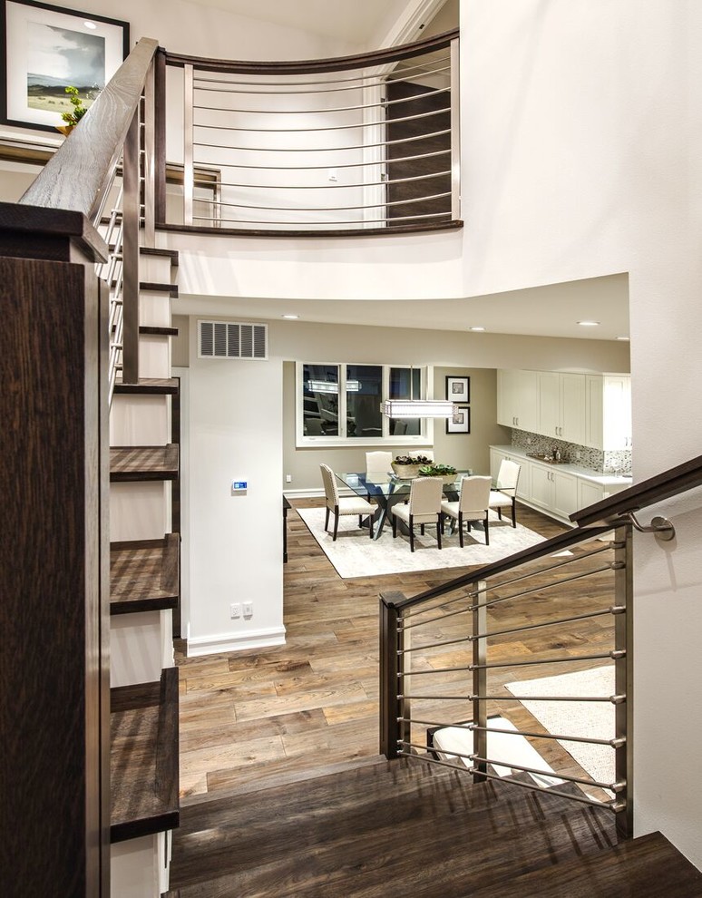 Transitional Custom Home in Bellevue - Transitional - Staircase ...