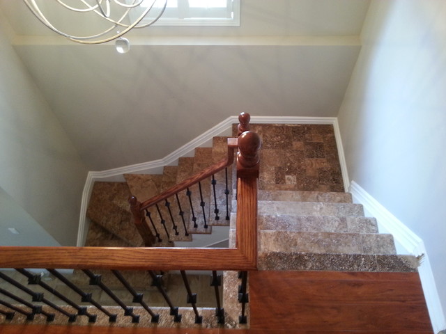 Travertine Stairs - Traditional - Staircase - Toronto - by Sense of ...