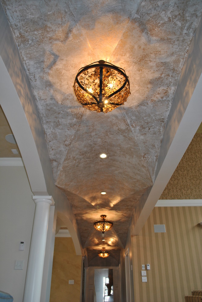 Venetian Plaster halllway. Vaulted ceiling - Mediterranean - Staircase ...