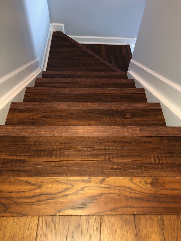 Vinyl plank installation - Transitional - Staircase - Miami - by Joe ...