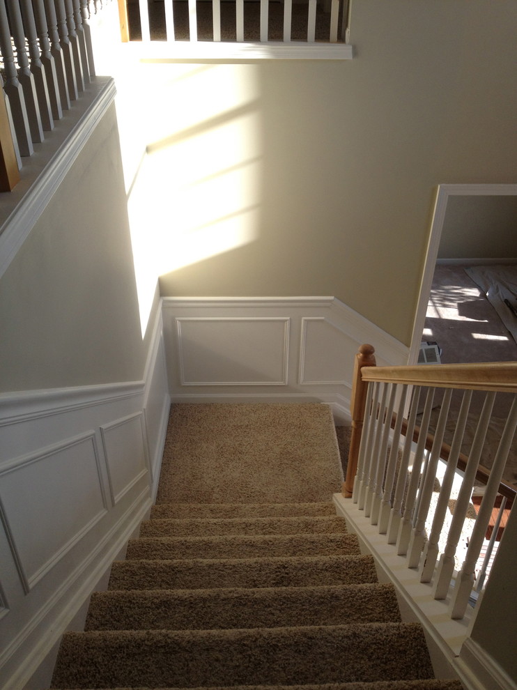 Wainscoting and judges paneling - Traditional - Staircase - Cleveland ...