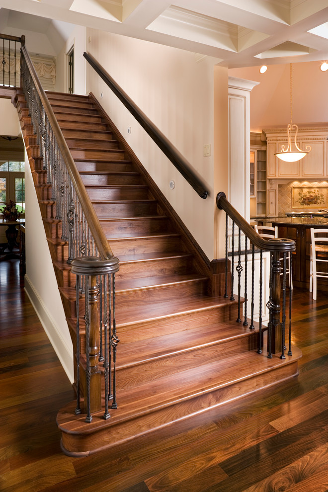 Walnut Staircase - Traditional - Staircase - Cleveland - by Baird ...