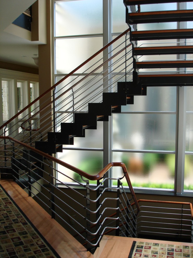 Warm Steel - Modern - Staircase - Detroit - by D'Anna Associates, LTD ...
