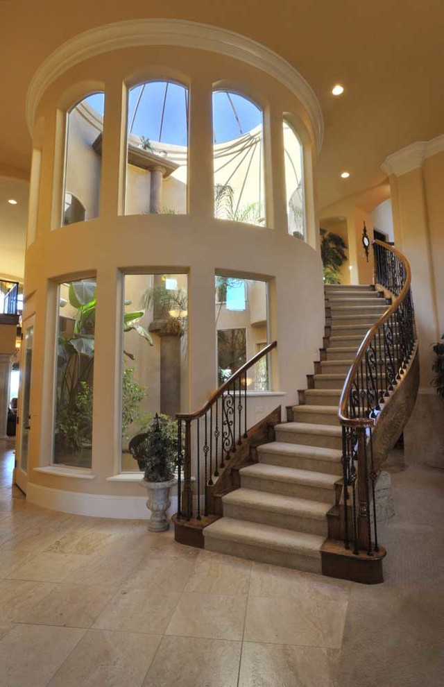Waterfall House - Mediterranean - Staircase - Sacramento - by Crosby ...