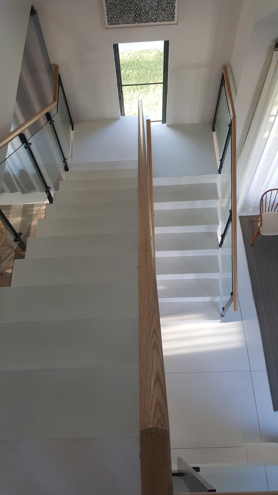 White Epoxy floor coating- Vero Beach, Fl - Modern - Staircase ...