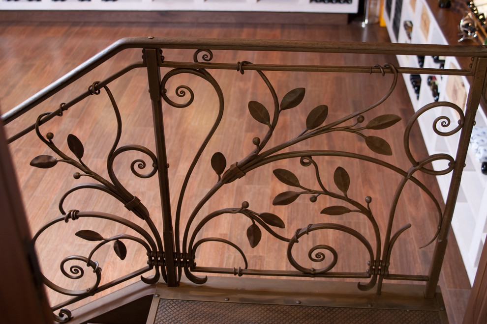 wine cellar railing and staircase - Traditional - Staircase - San ...