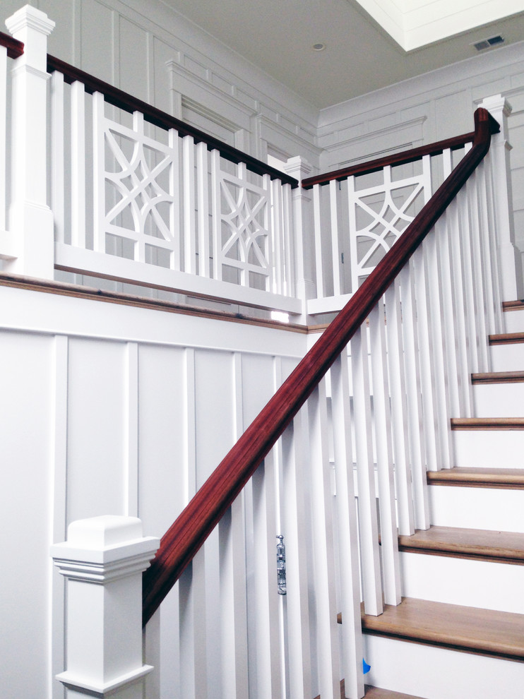Wood Handrail System - Craftsman - Staircase - Charlotte - by Southern ...
