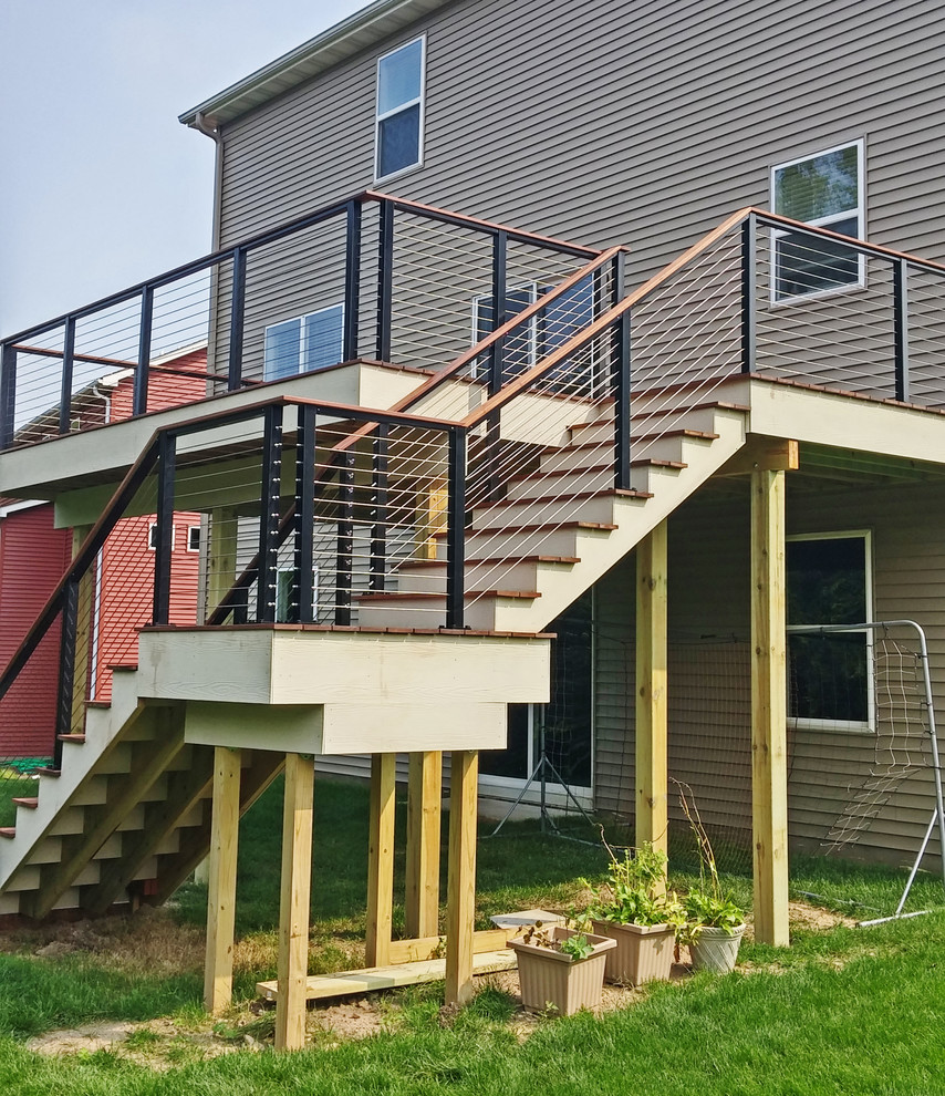Woodsbury, MN: Black Aluminum Posts & Inline Support for Customer Top ...