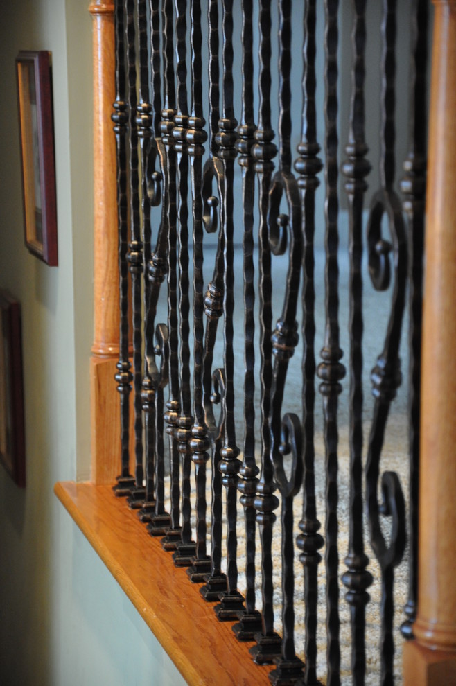 Wrought iron baluster installation - Traditional - Staircase - Richmond ...