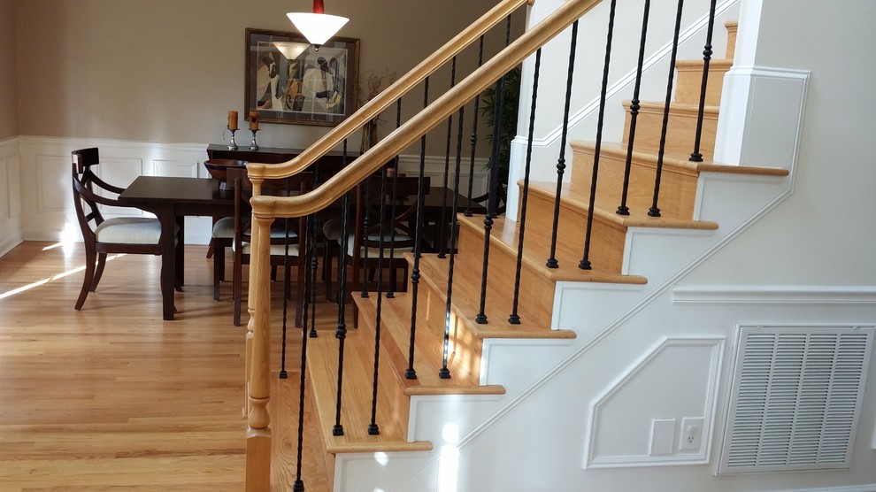 Wrought Iron Baluster Transformations - Traditional - Staircase ...