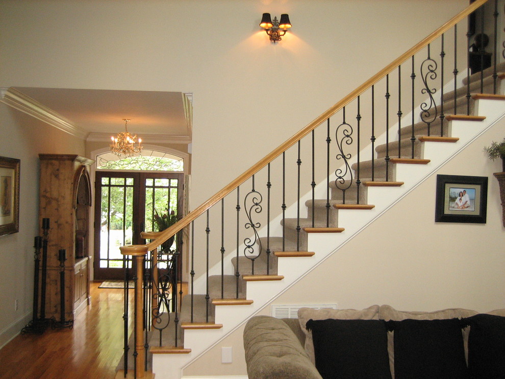 Wrought Iron Balusters - Traditional - Staircase - Charlotte - by ...