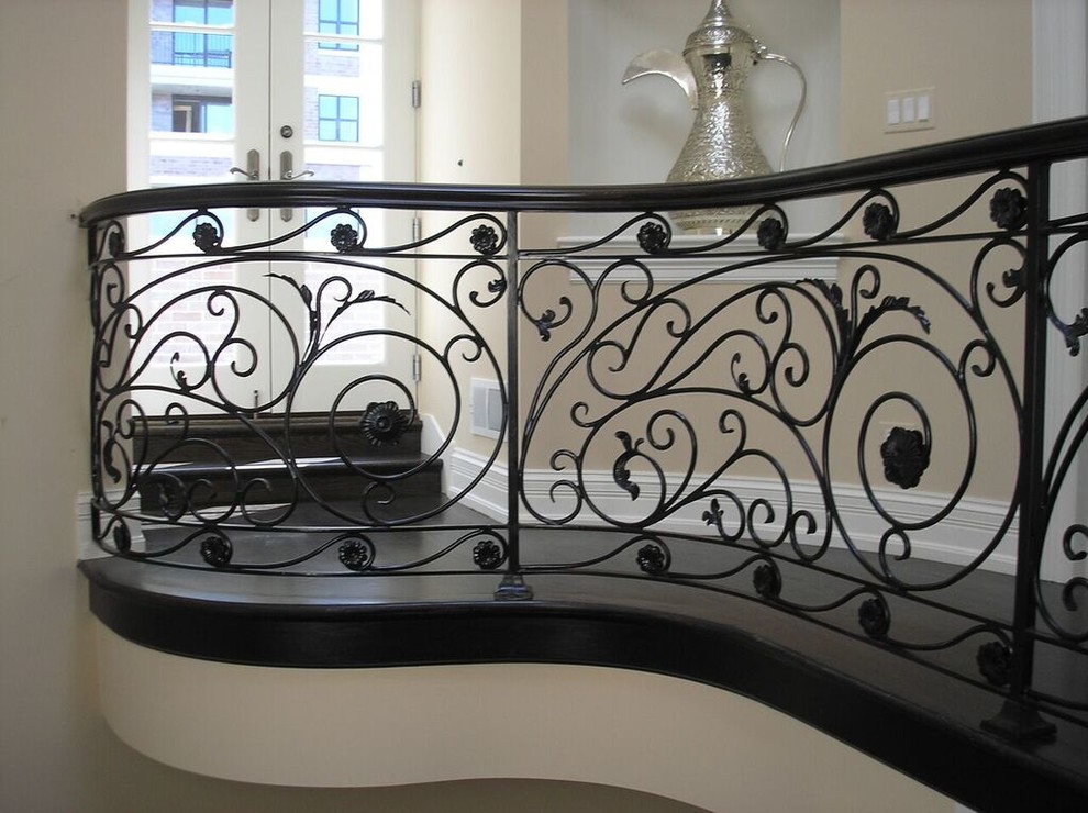 WROUGHT IRON STAIR RAILINGS - Traditional - Staircase - Chicago - by ...