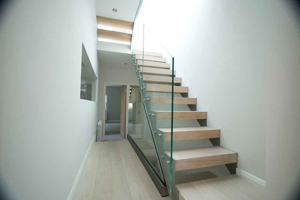 Zig-zag open stringer stairs - Modern - Staircase - London - by ...