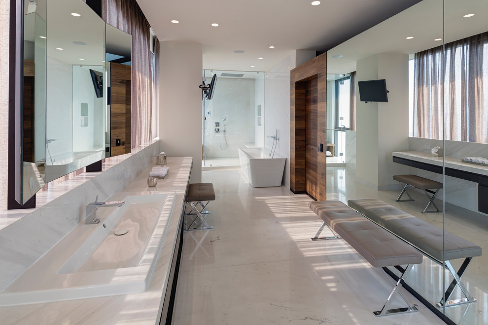 Marble divider for living room interiors | PH A&JC by grupoarquitectura ...