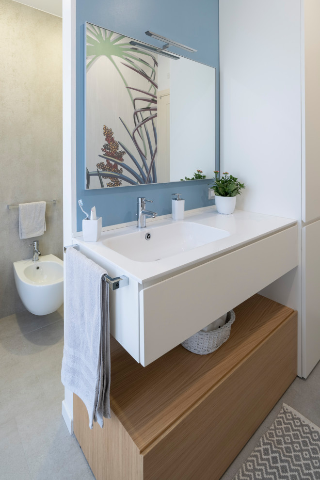 UN BAGNO BLUE AND GREY - Modern - Bathroom - Milan - by Annalisa Carli ... UN BAGNO BLUE AND GREY - Modern - Bathroom - Milan - by Annalisa Carli ...