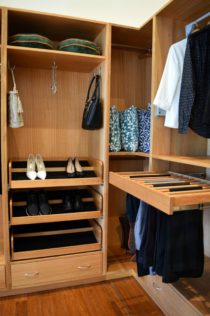 Solid messmate timber corner robe - Modern - Wardrobe - Brisbane - by ...