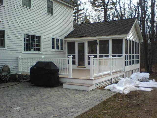 3 Season room with composite deck and patio makes outdoor space and ...