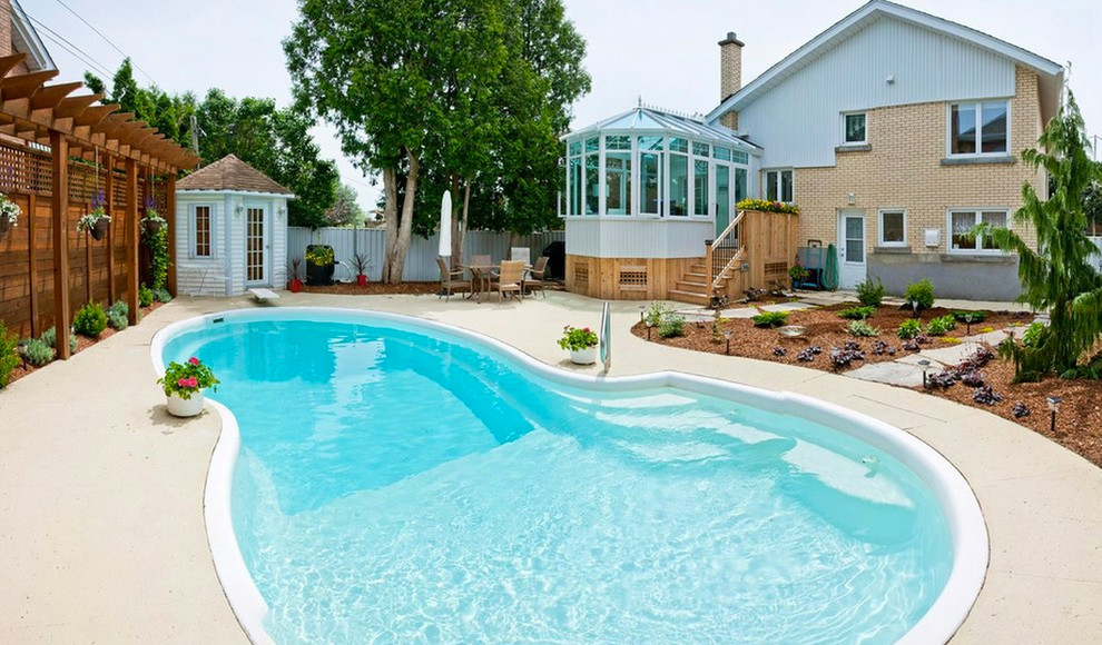 A Backyard Retreat - Modern - Pool - Other - by LivingSpace Sunrooms ...