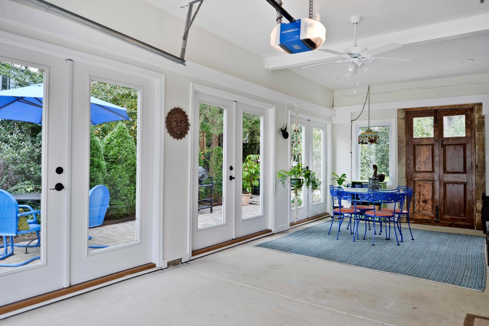 Attractive New Sunroom/Garage with Attic Space Converted into a Game ...